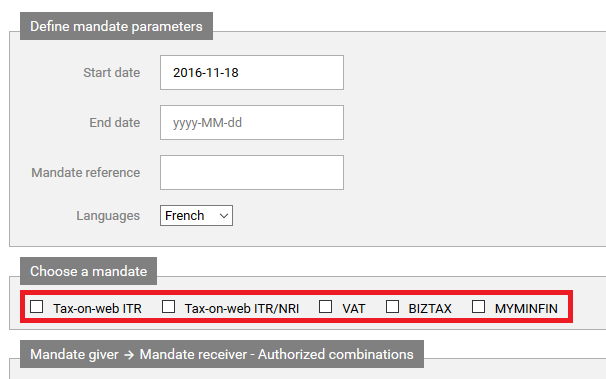 Création d'un mandat dans Self Service Mandat