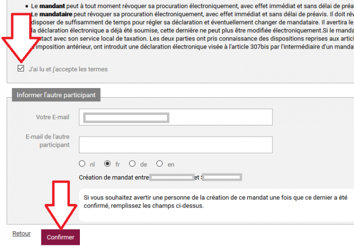 Création d'un mandat dans Self Service Mandat